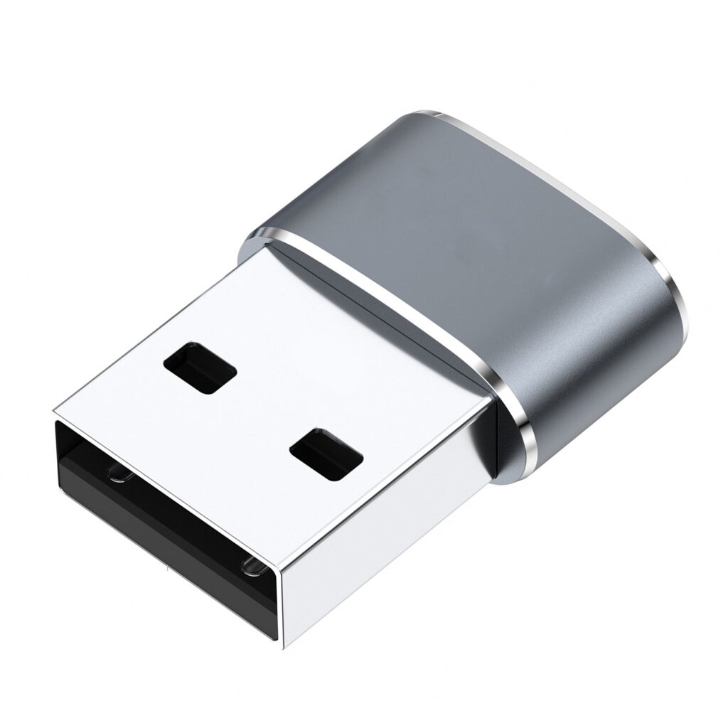 OTG-адаптер USB male to Type C female converter-серый