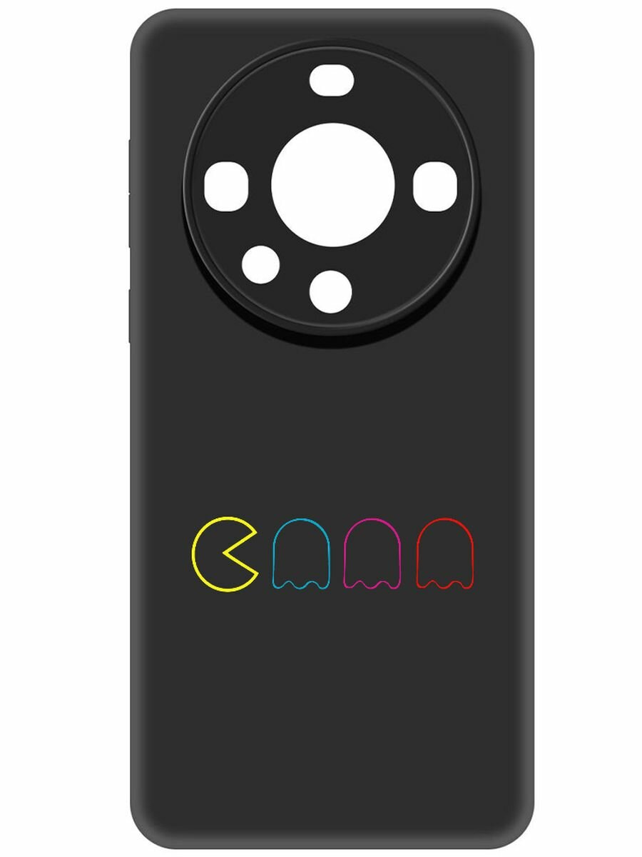 Чехол-накладка Krutoff Soft Case Пакман для Huawei Mate 60 черный