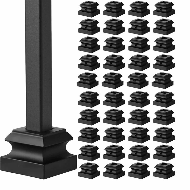 BSEVB-железная лестница, балясины на плоской подошве для квадратной корзины-прокрутки 1/2 дюйма, поворотная костяшка, лестница, 48 шт.