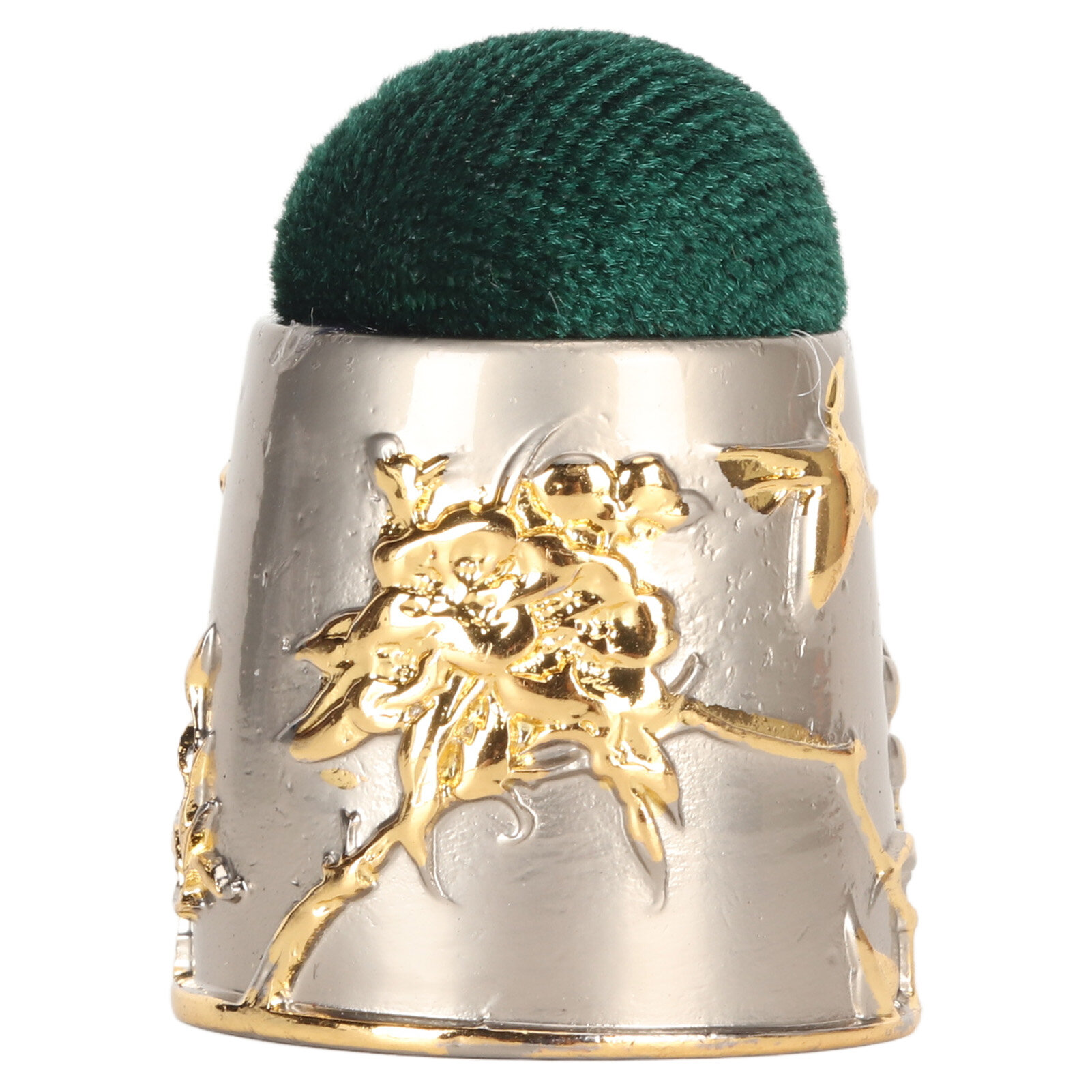 Круглая игольница с цинковым сплавом и основанием из ретро-стиля, игольница из плиссированной ткани для квилтинга и рукоделия