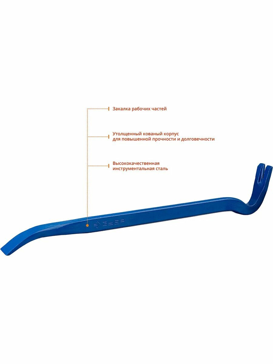 Титан, 450 мм, 25 х 12 мм, лом-гвоздодер, Профессионал