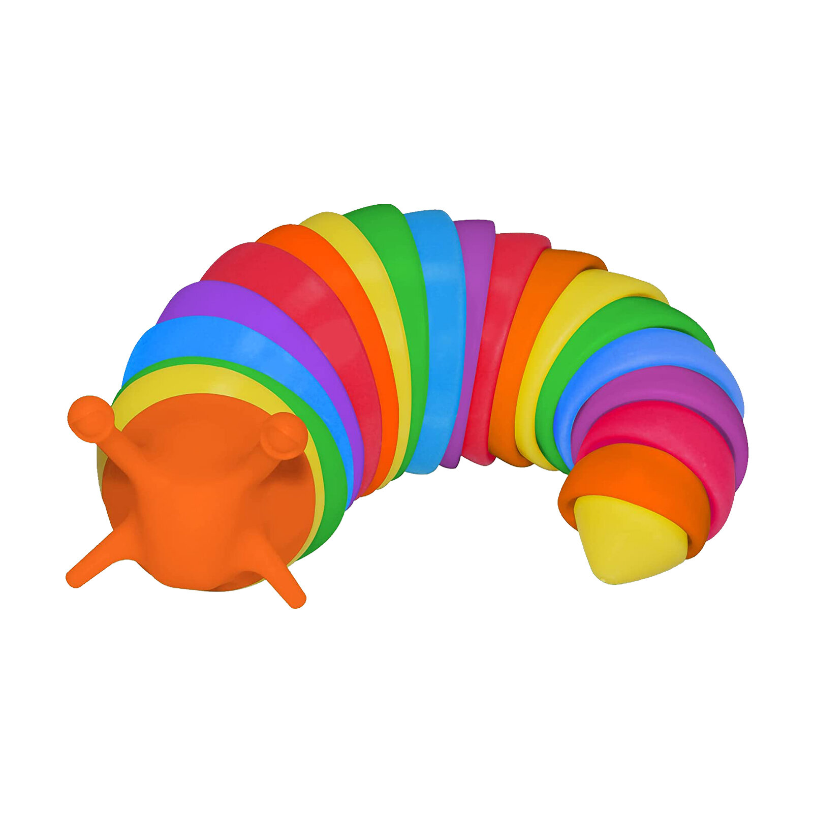 Игрушка для фиджета "Слизень" для снятия стресса, разгибательный стимуляторный игрушка для детей и взрослых, подарок на день рождения и Рождество, цвет: синий, зеленый, разноцветный (по выбору), материал: пластик, количество: 1 штука