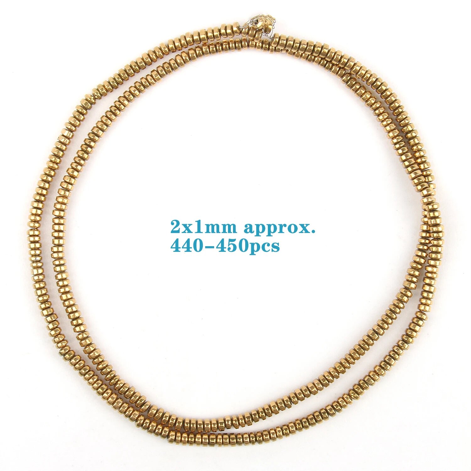 Золотые бусины из гематита, 2x1mm, 440-450pcs, Цвет: type 14
