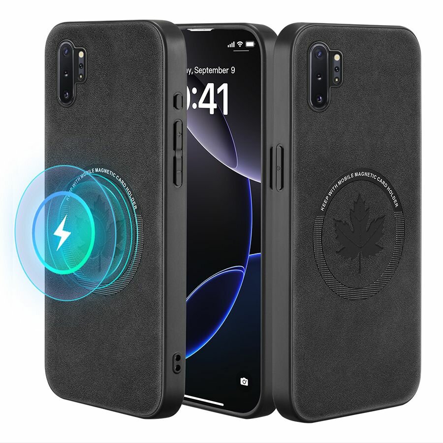 Рисунок кленового листа MagSafe чехол для Samsung Galaxy Note 10+ Plus(Самсунг Нот 10 Плюс) Нескользящий и удобный