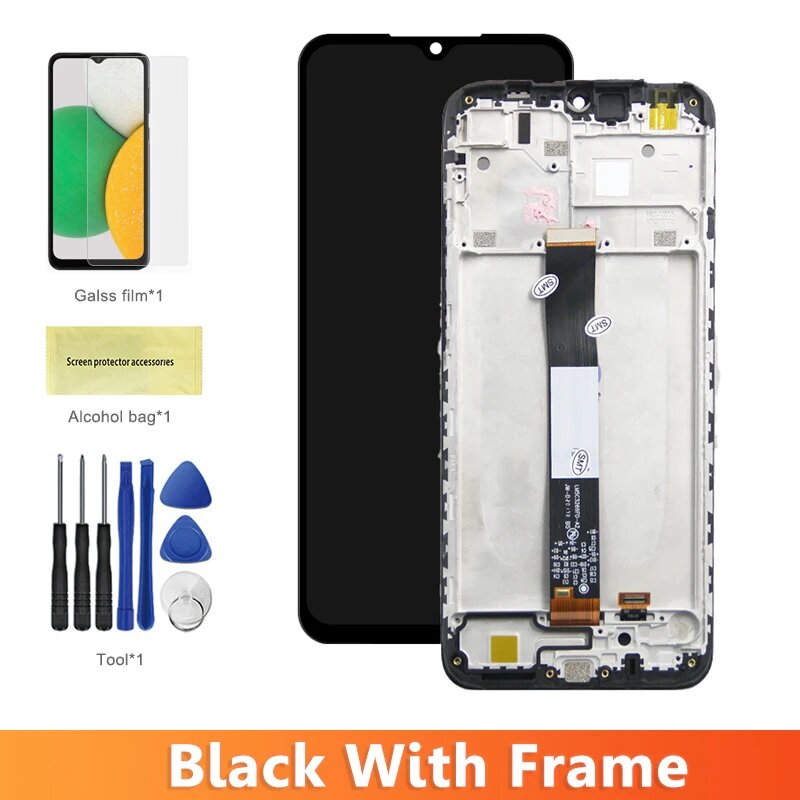 6,53 'экран для Xiaomi Redmi 9A M2006C3LG ЖК-дисплей цифровой сенсорный экран с рамкой для Redmi 9C замена сборки Black With Frame