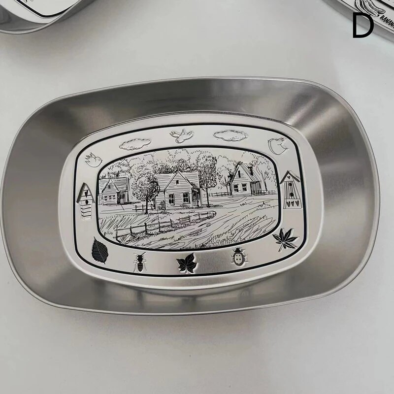 Металлическая ретро тарелка