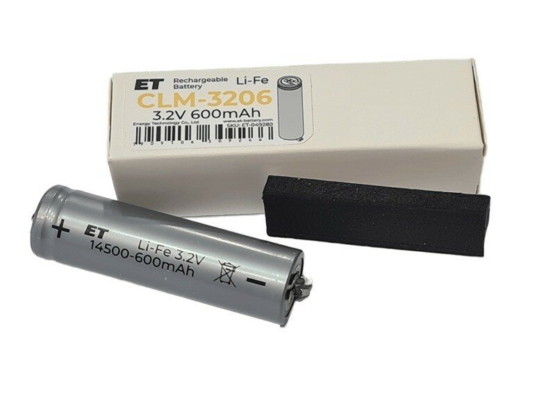 Аккумулятор CLM-3206 Moser 1* AA IFR14500B 3,3V, 600 мАч, (14*50), Li-Fe , для машинки Moser 1884-7102