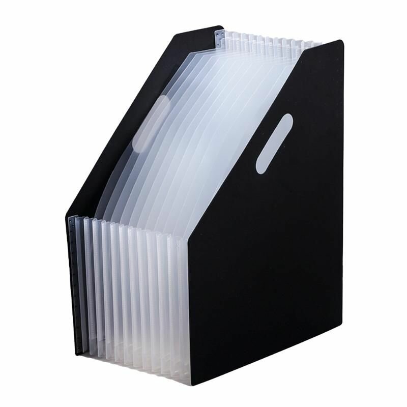 Вертикальная выдвижная сумка для органов формата А4, многослойная папка-черный