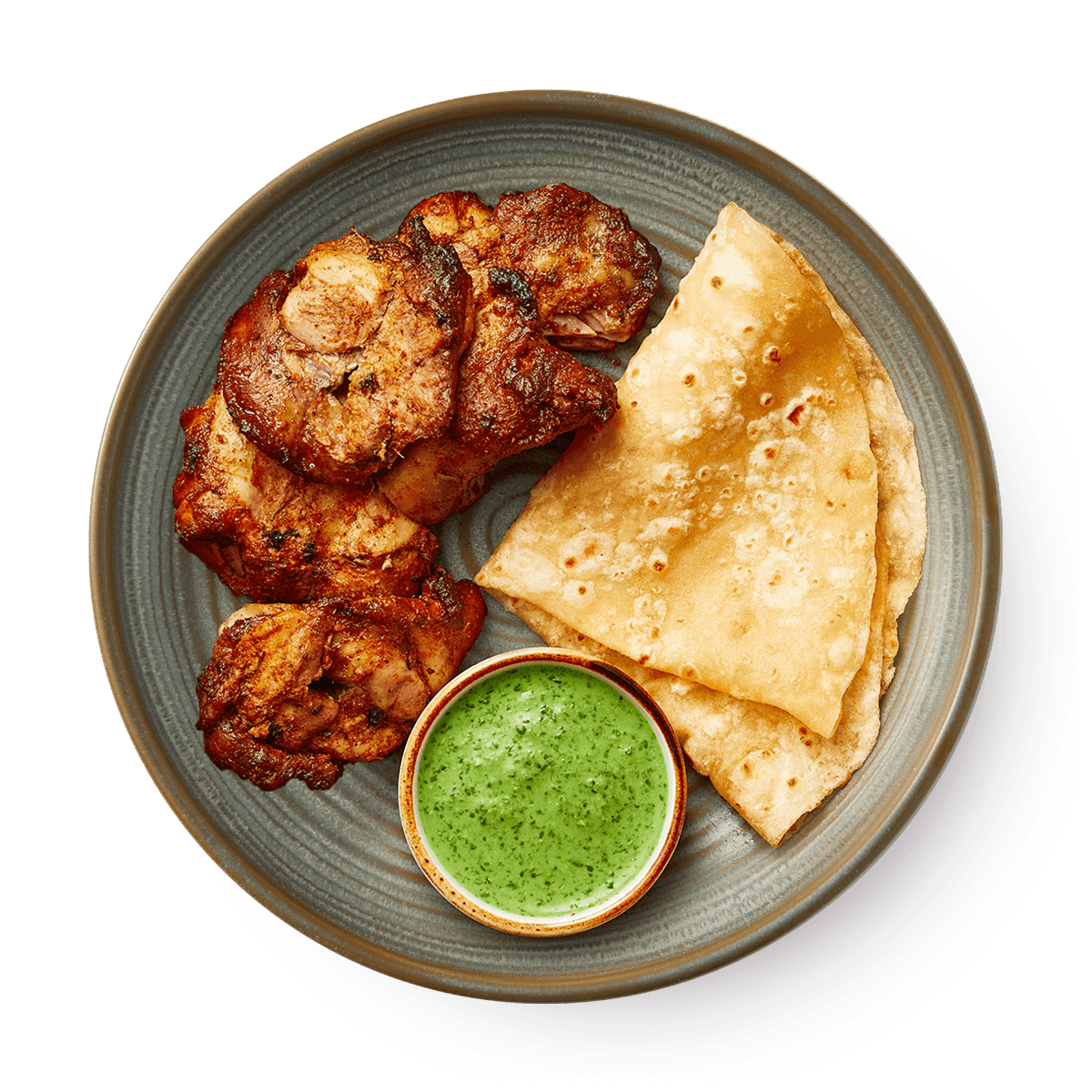 Курица Тикка тандури Chindi, с лепёшкой и зелёным чатни, 210 г