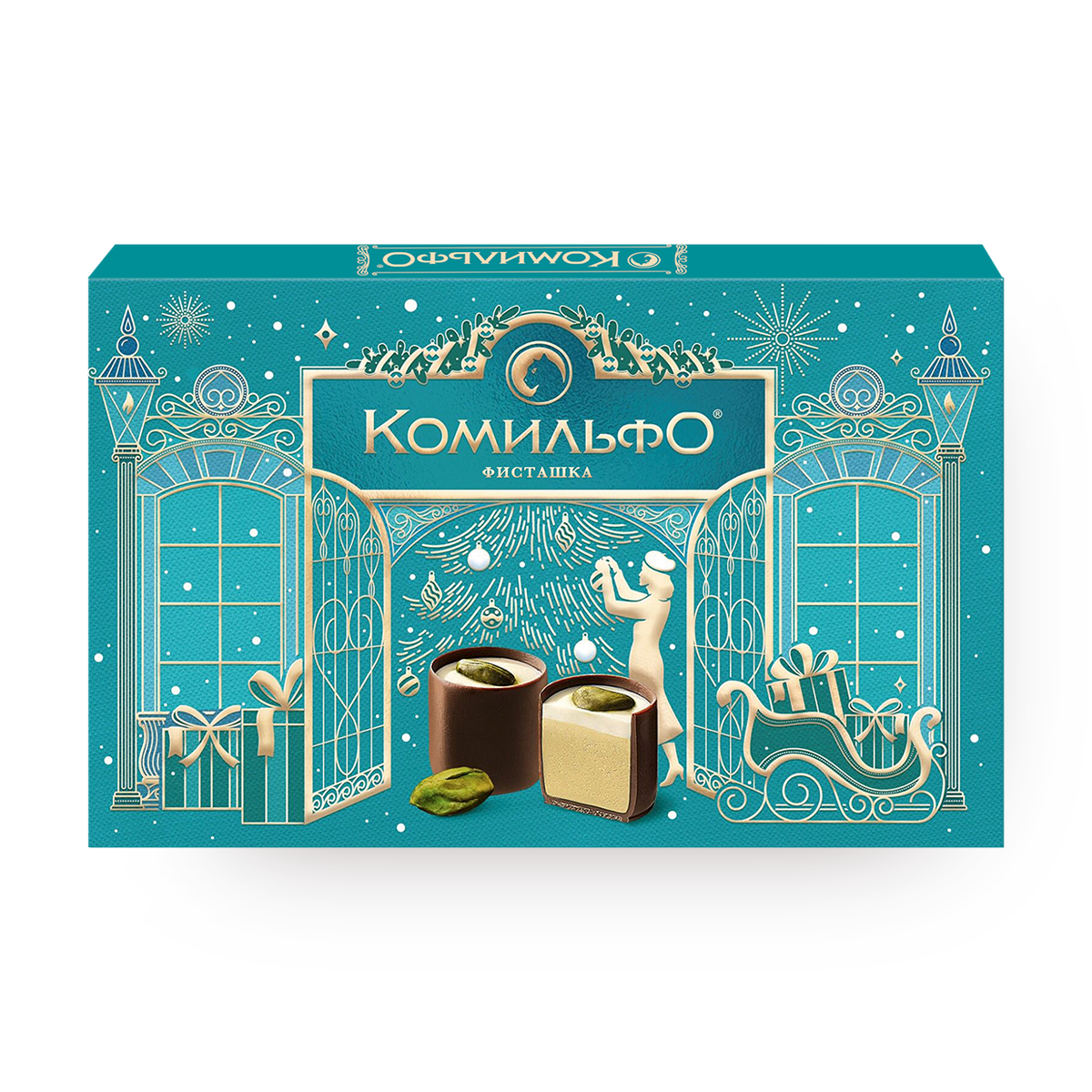 Конфеты Комильфо "Комильфо", с фисташками, шоколадные, 116 г