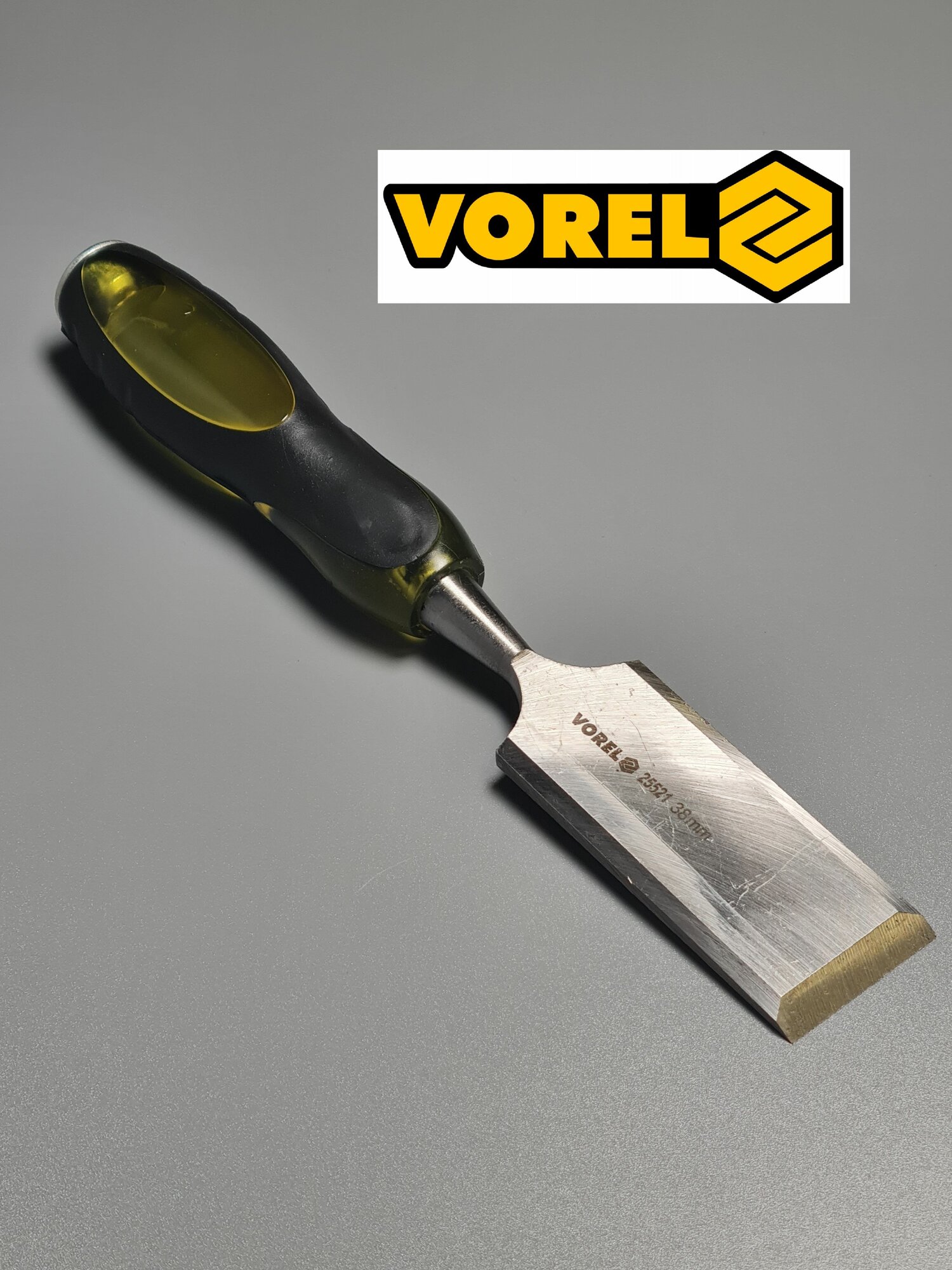 Ударная стамеска 38 мм сталь 65Mn усиленная ручка VOREL арт.25521