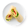 Сэндвич-ролл Цезарь, в пшеничной лепешке, с курицей, соусом и сыром