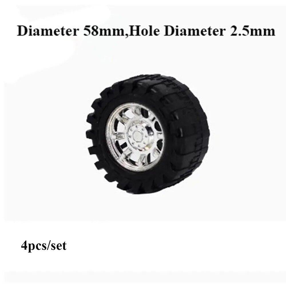 Колеса RC 58mm, отверстие 2.5mm, 4шт