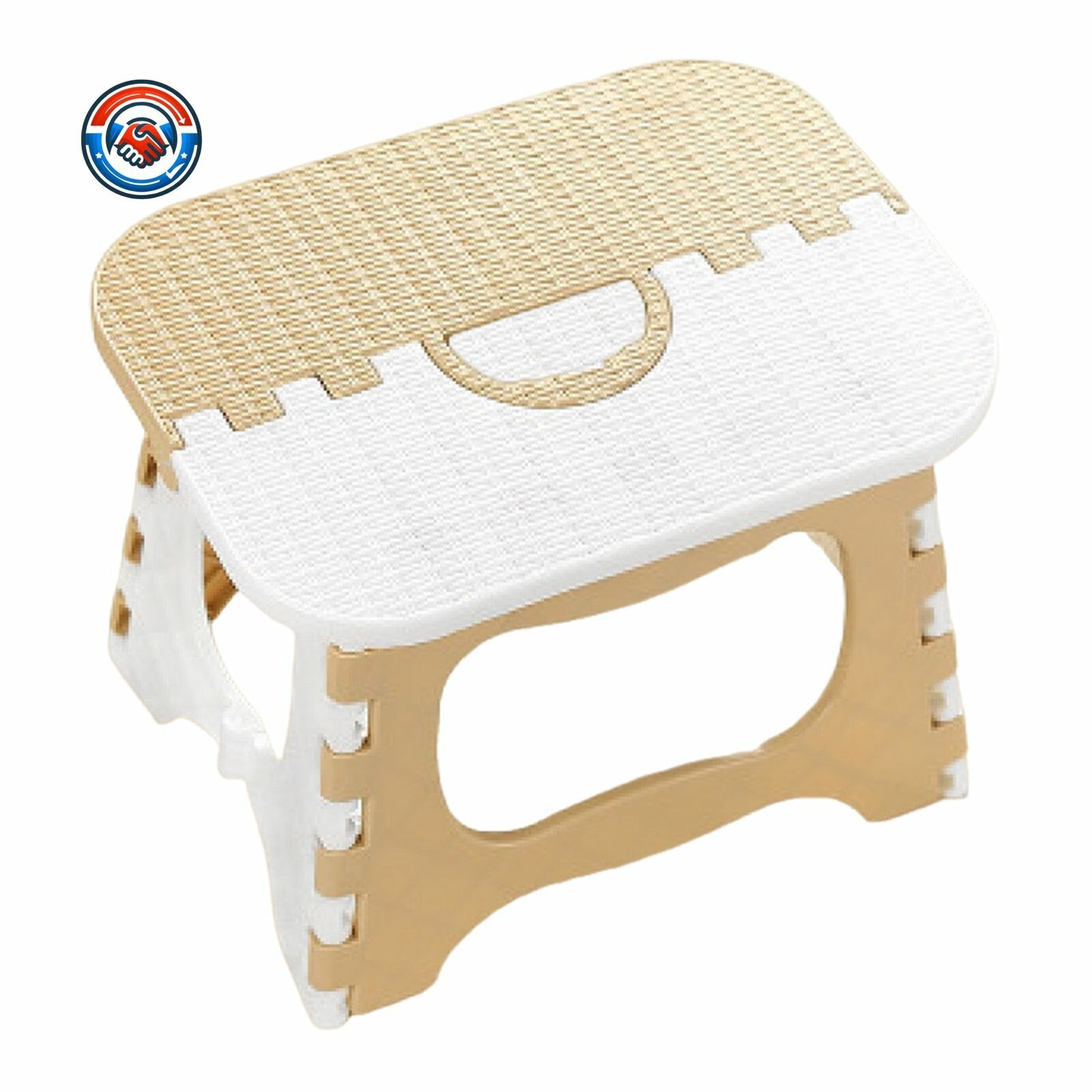 Складной табурет для улицы и дома, переносной пластиковый стульчик с ручкой, компактный стремянка для кухни, дачи, рыбалки и пикника, безопасный детский подставка