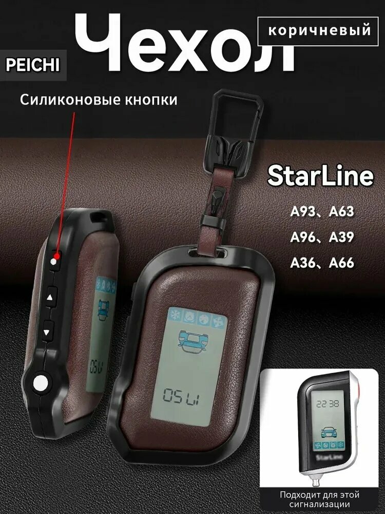 PEICHI Чехол брелка автосигнализации, 1 шт.