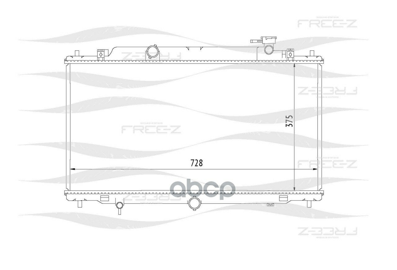 Радиатор системы охлаждения MAZDA 6 12-> FREE-Z арт. KK0282
