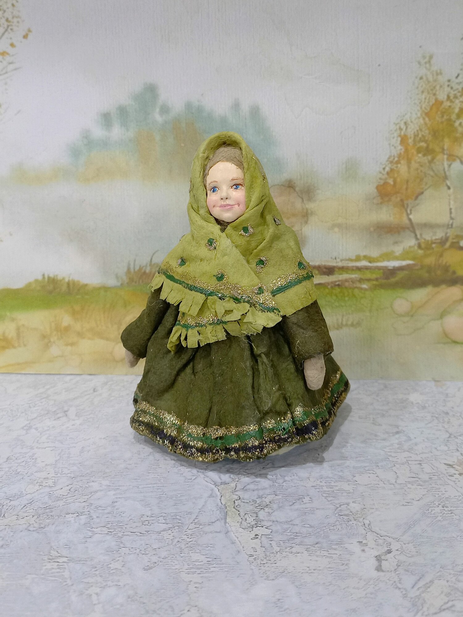 Ватная ёлочная игрушка "Купава"