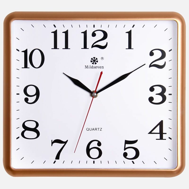 Электронные часы с календарем, температурой, подсветкой, квадратные, простые настенные часы, бесшумные, с плавным ходом, кварцевые настенные часы для спальни