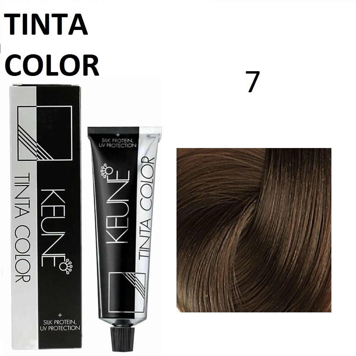 Keune Tinta Color 7 стойкая краска для волос, Средний Блондин 60 мл