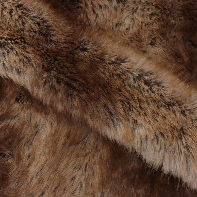 В наличии Полностью полиэстеровая ткань с эффектом выцветания из лисьего меха, длинный плюшевый материал, высокий-низкий мех, белый плюшевый материал, осенне-зимний меховой воротник, ткань для декора кукол