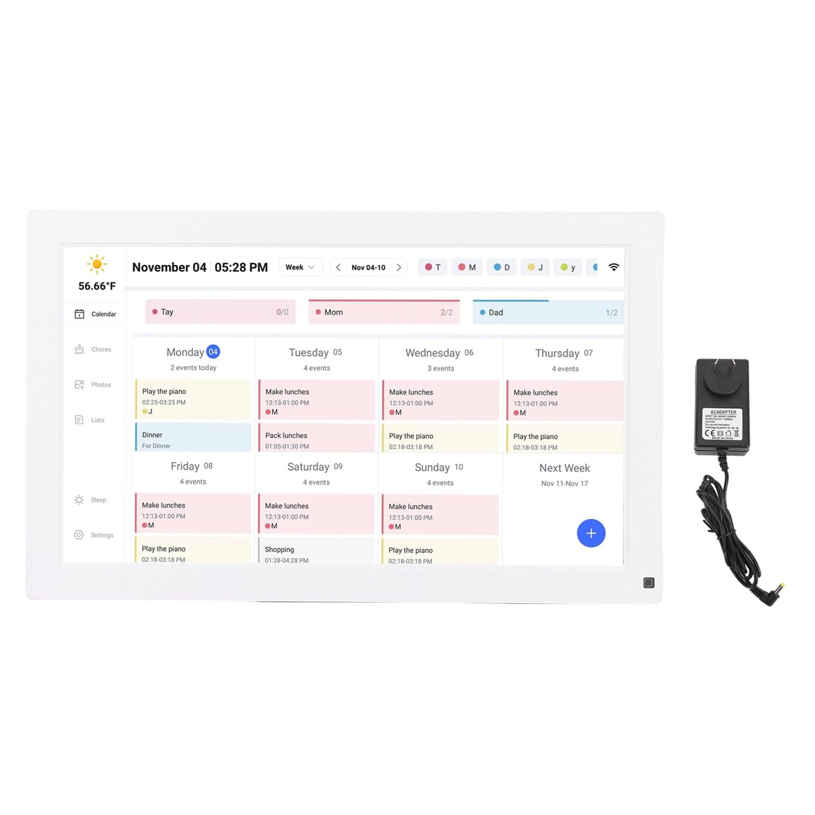 15,6 дюйма Планировщика стен цифровой календарь Диаграмма Шьер Умный сенсорный экран Интерактивный дисплей для семейного расписания на стену стой