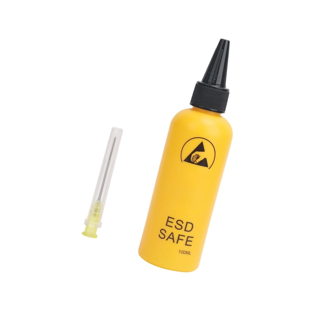 Бутылка растворителя для антистатической смазки 100 мл-желтый