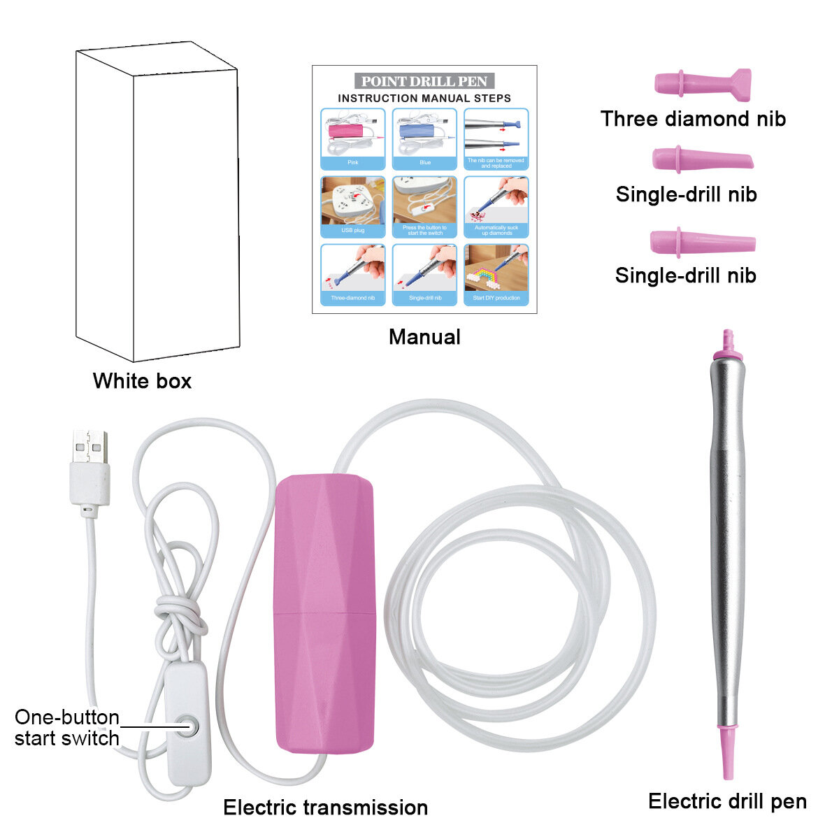 Новая электрическая дрель с USB-интерфейсом, ручка для алмазной живописи, набор инструментов для DIY, многофункциональная дрель