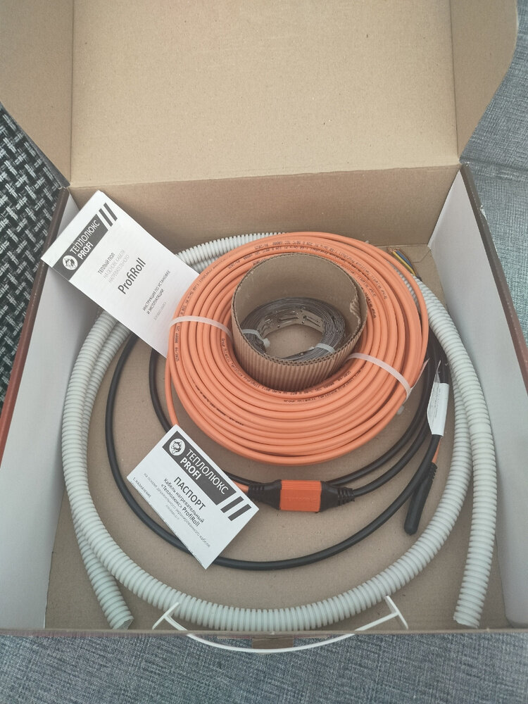 Кабель нагревательный Теплолюкс ТЛБЭ 20-48-900, 8 м², 48м, длина, двухжильный, изоляция