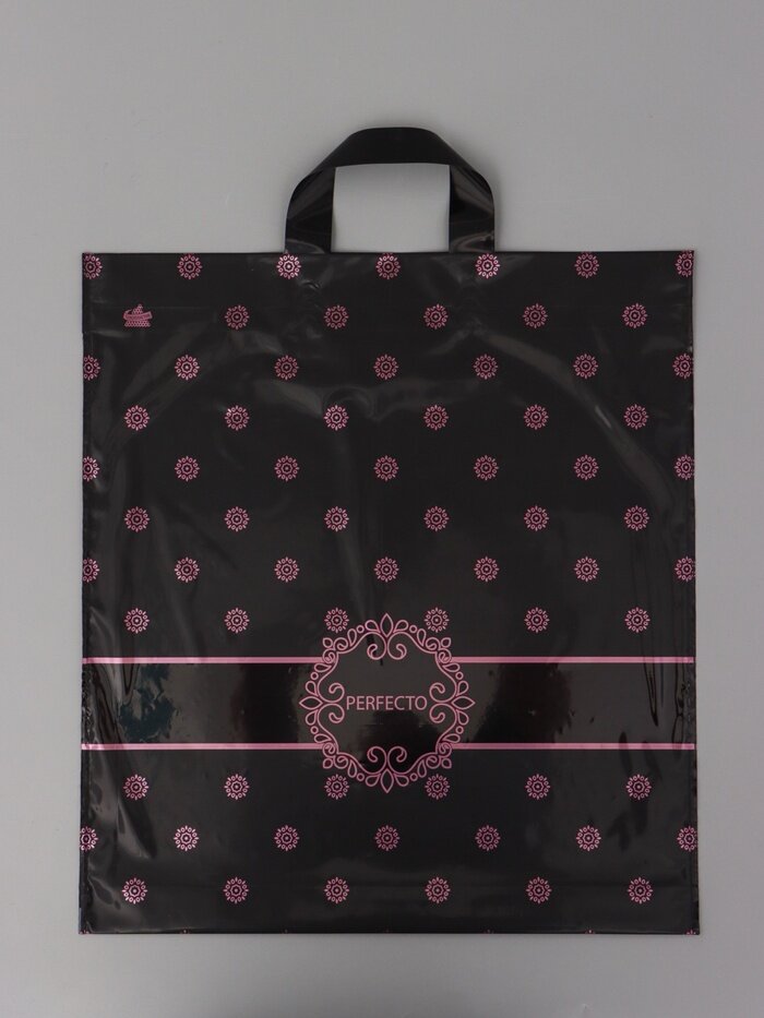 Пакет подарочный «Перфекто Роз» полиэтиленовый с петлевой ручкой, 42×46 см 95 мкм
