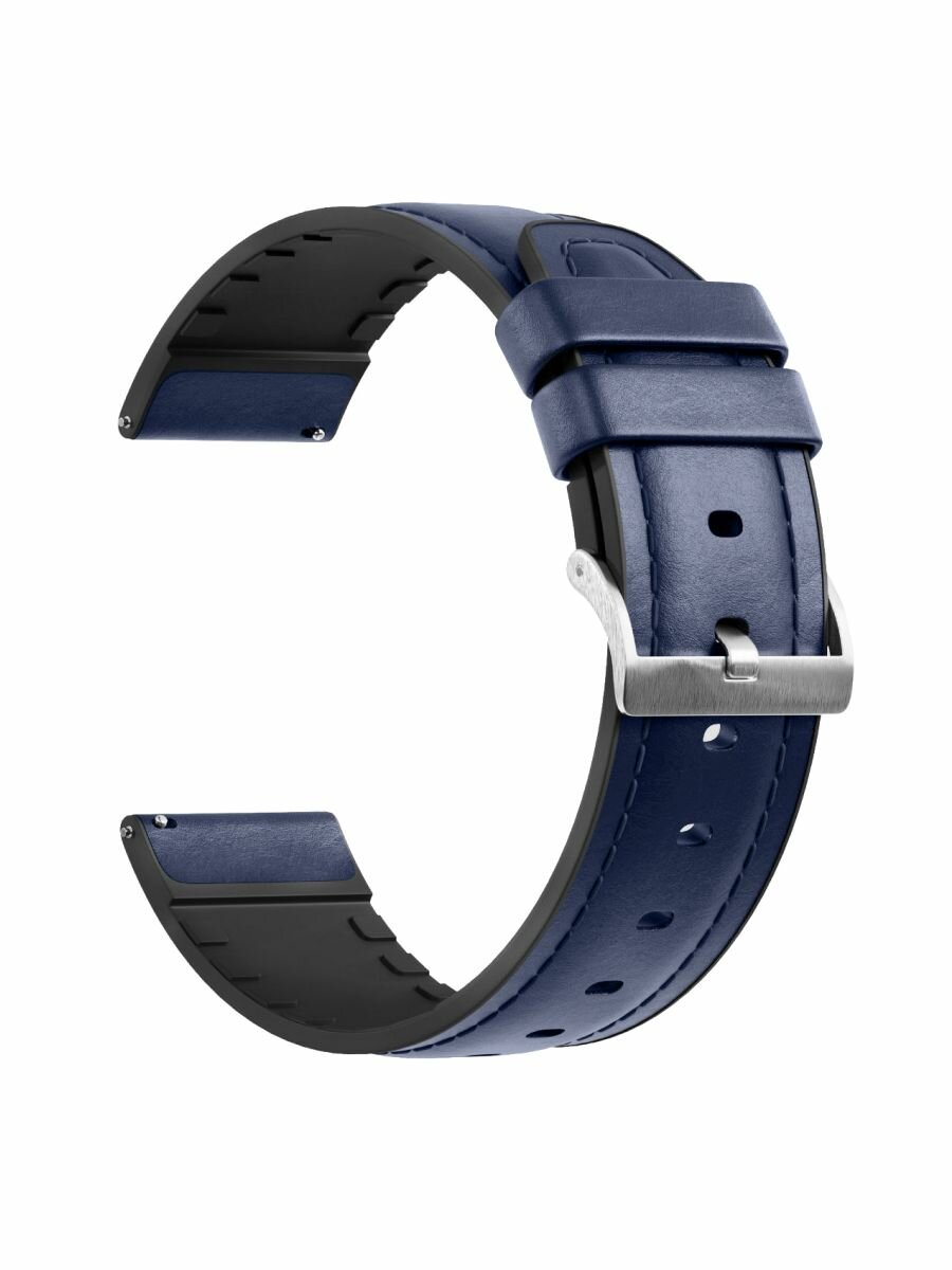 Универсальный комбинированный ремешок Falcon для часов 20 мм Caweon DSP-29-20-BL Dark Blue