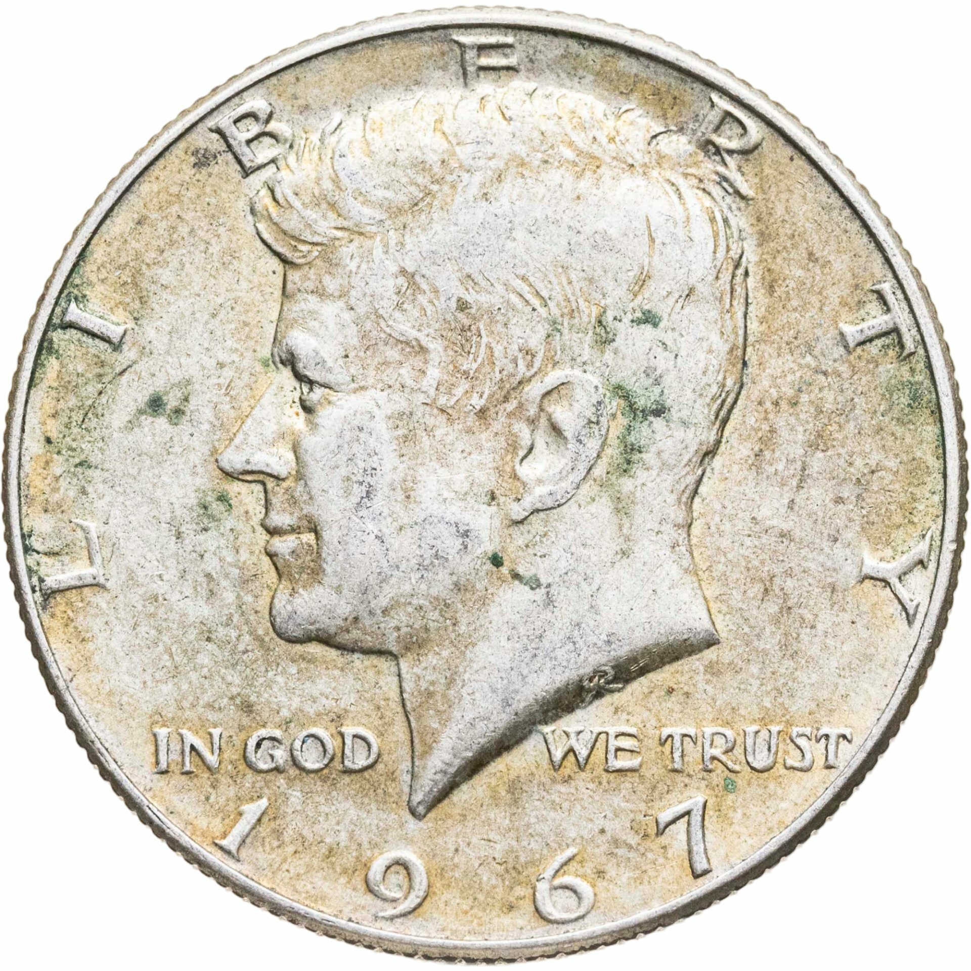 США 50 центов 1/2 доллара, half dollar 1967 Kennedy Half Dollar Кеннеди, Серебро 400, в сохранности VF-XF