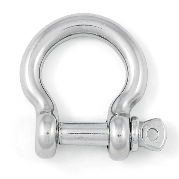 Скоба омегообразная 8мм нержавеющая А4, шакл для троса 6шт