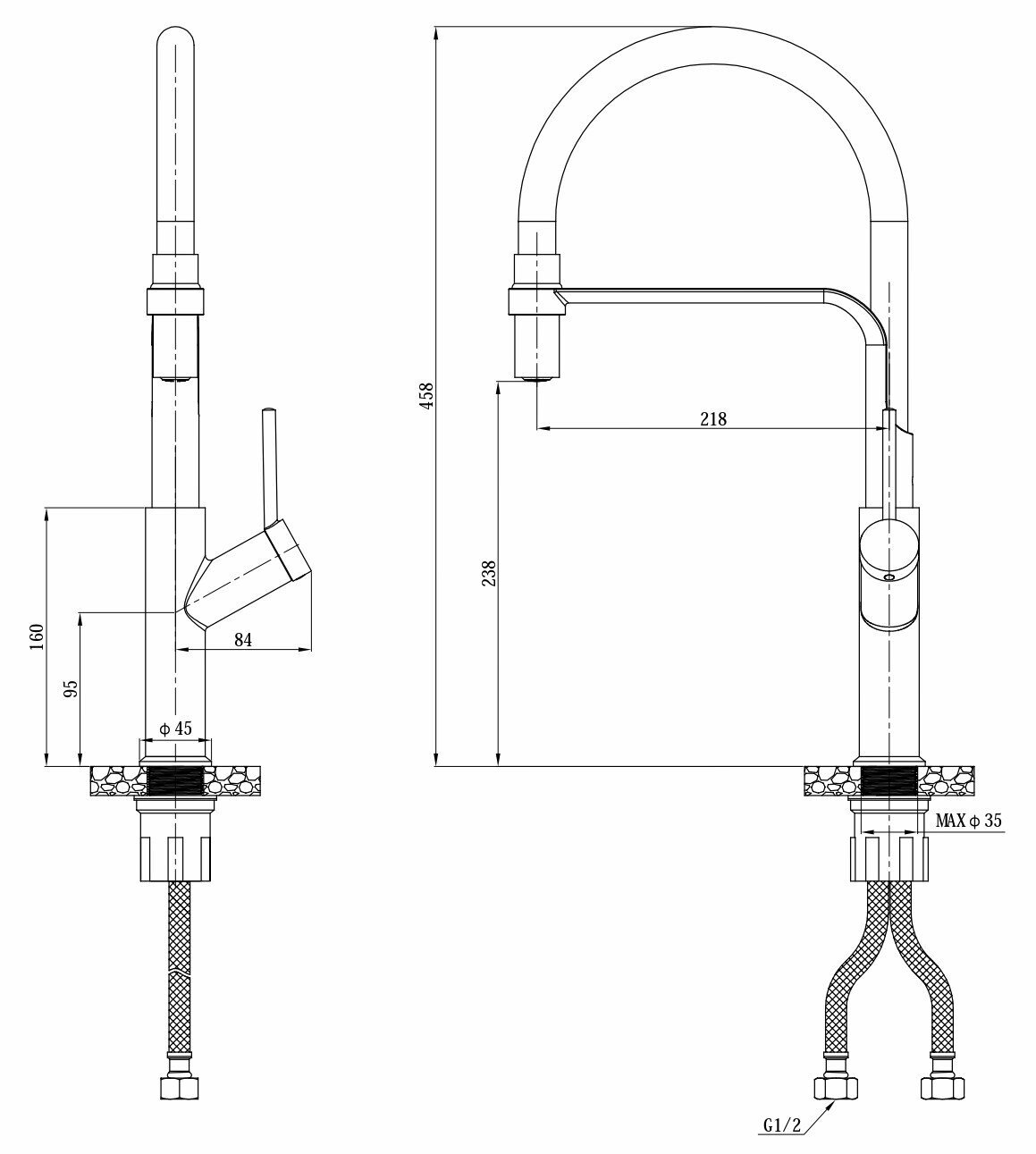 Смеситель ESKO Kitchen K50GB — фото 1