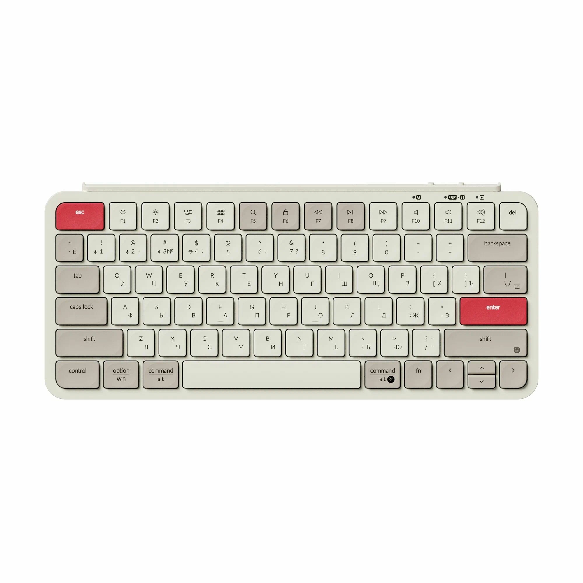 Keychron Клавиатура беспроводная B1 Pro, Русская раскладка, бордовый, серый
