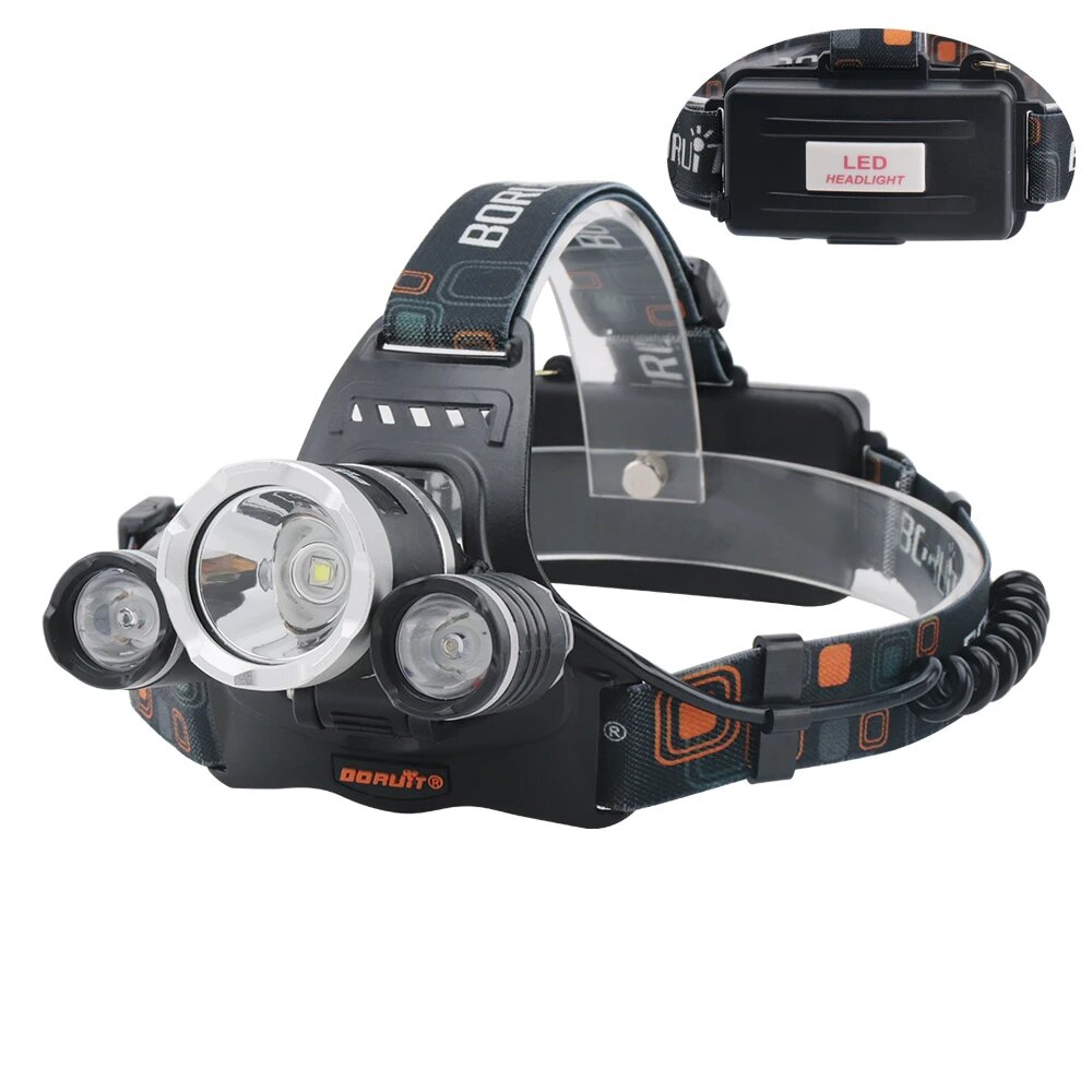 Налобный фонарь BORUiT RJ-3000 LED 3000 Лм