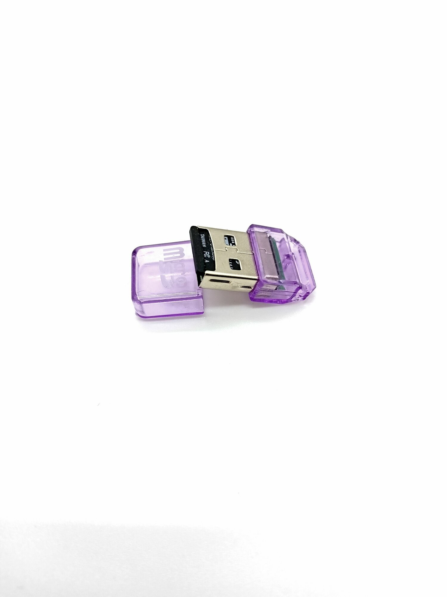 Переходник/CARD READER/USB-MicroSD/Сиреневый — фото 1