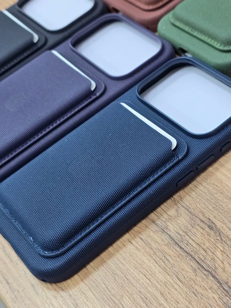 Кошелек iPhone Wallet MagSafe тканевый синий