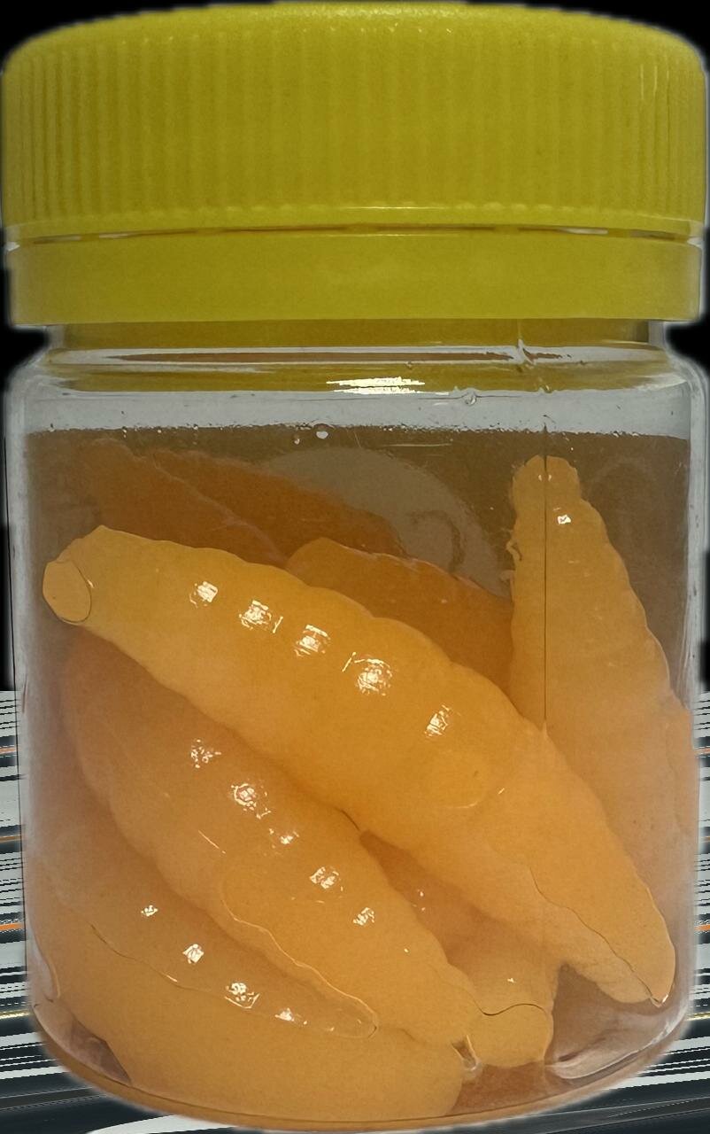 Приманка Cool Place Maggot 4см, цвет светящийся оранжевый, с ароматом сыра