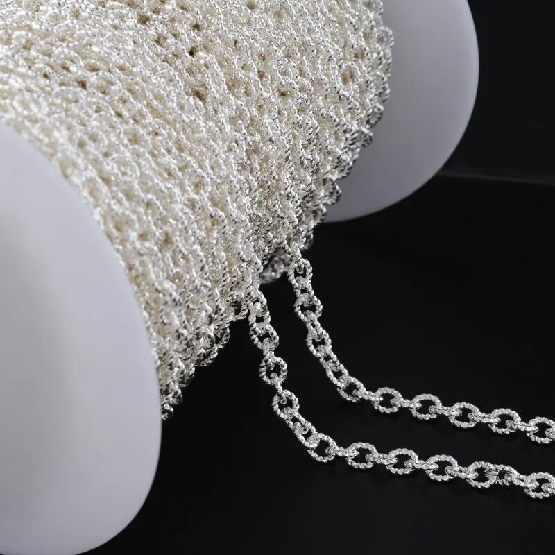 Цепочка латунная золотистая, Silver Color, 1 метр, Florainer Tina