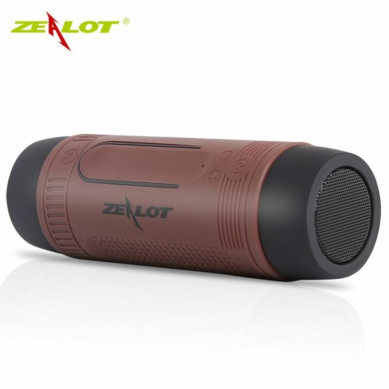 Портативная колонка ZEALOT S1 беспроводная bluetooth колонка, с фонариком, bluetooth 5.0, вставная карта, 6 цветов, можно подарить