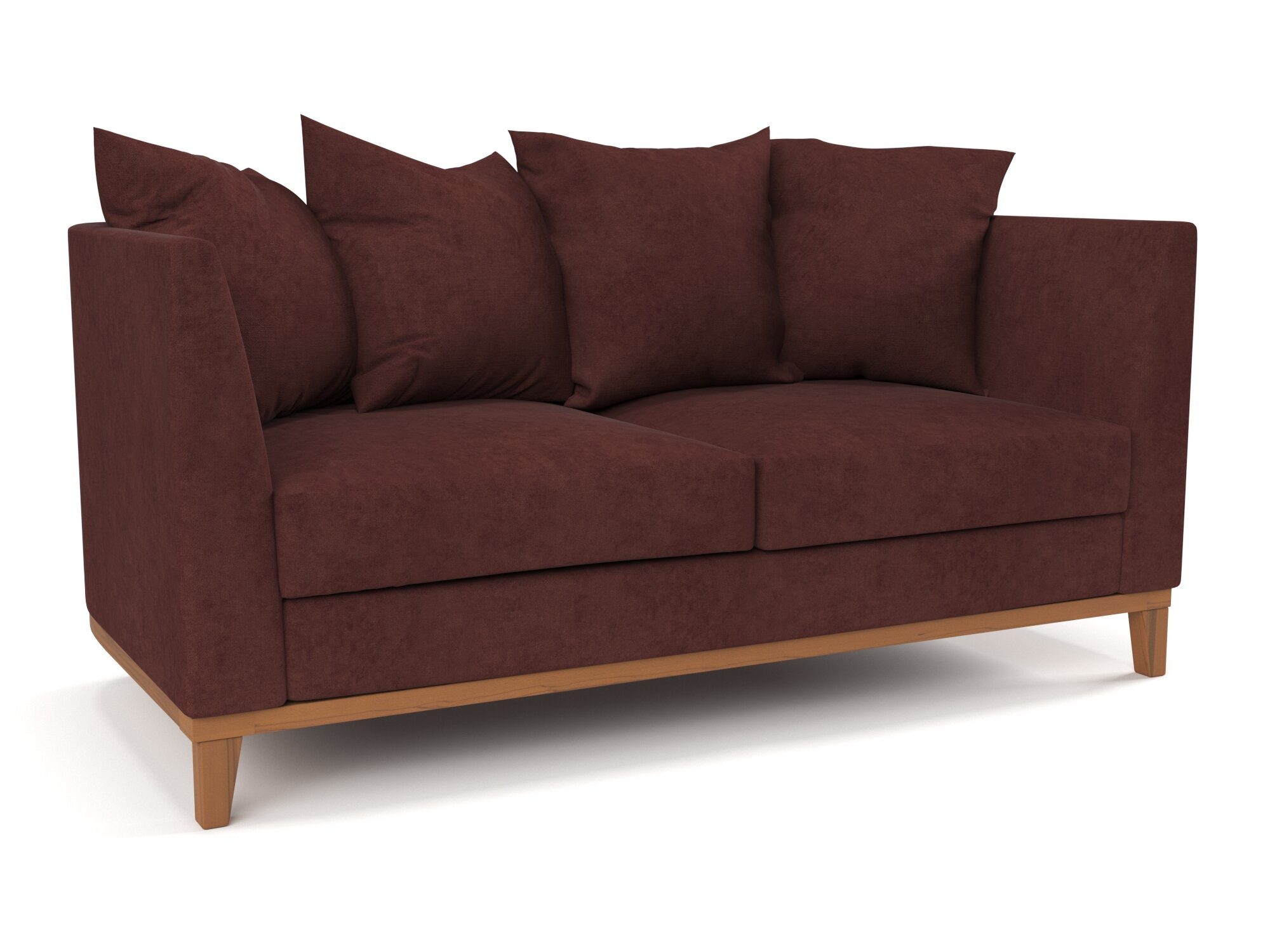 Дизайнерский диван Soft Element Хаас Marsala, двухместный, дерево, велюр, стиль, стиль, для салона, офисный, маленький