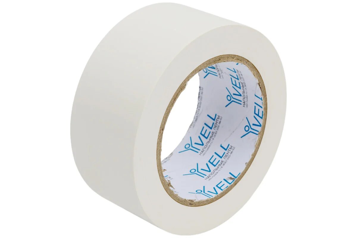 Vell самоклеящаяся лента для разметки 33 м × 50 мм белая ПВХ 0,15 мм стандарт 301586