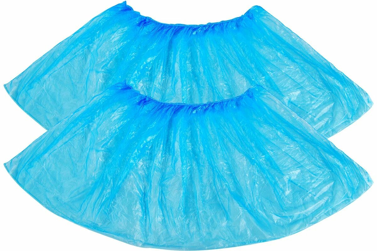 Бахилы офисмаг особо прочные 6 грамм синие комплект 100 шт (50 пар) 40x15см 55 мкм