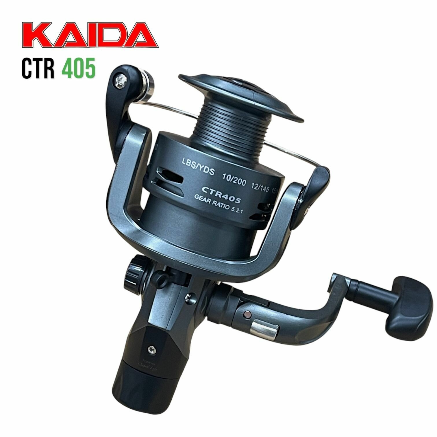 Катушка Kaida CTR405 5 подшипников пластиковая шпуля 4000 на спиннинг, фидер, донку, удочку кайда