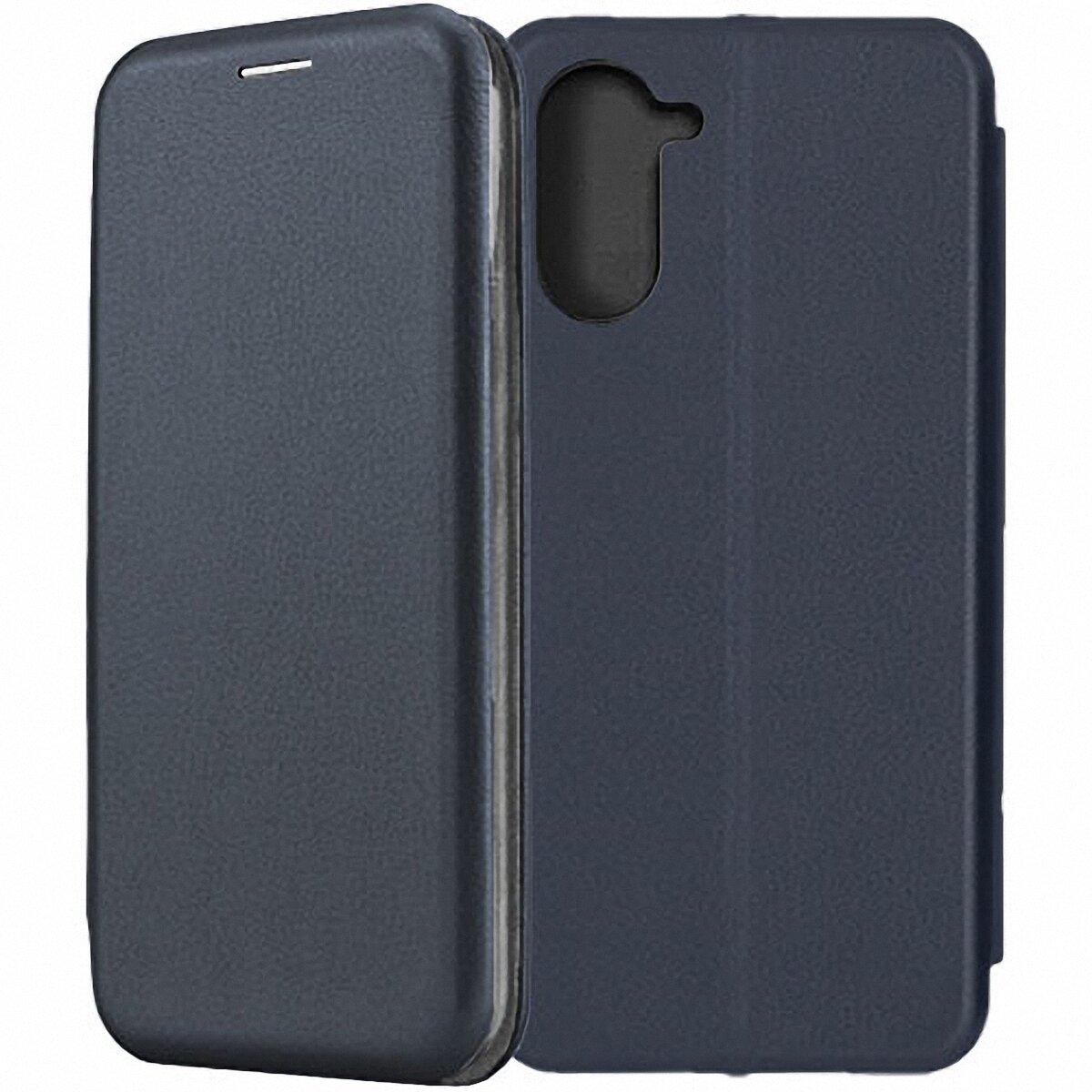 Чехол для Realme 10 темно-синий / книжка, подставка, отделение для карт