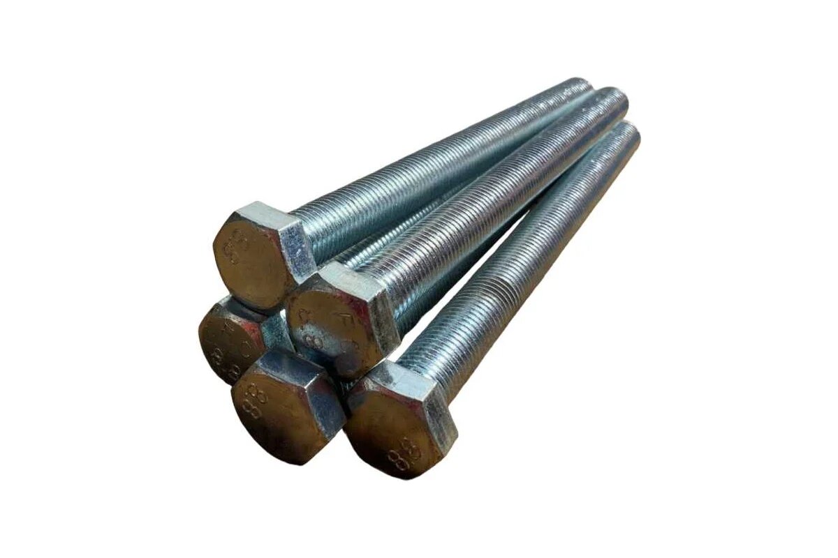 БП Болт высокопрочный М16x200 DIN933 8.8 ОЦ к. п. с шестигранной головкой, 5 шт.