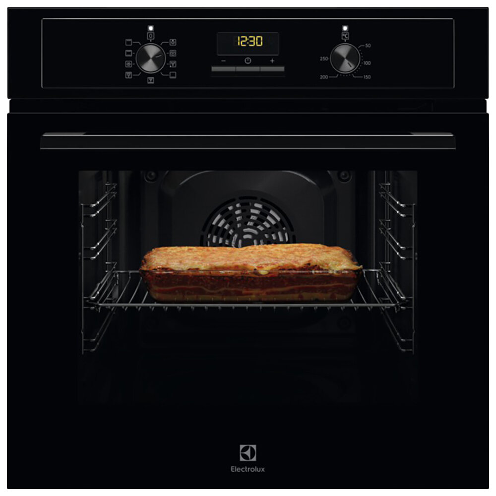Встраиваемый духовой шкаф Electrolux EOF3H50BK 59 см, 65 л, гриль и конвекция, черный