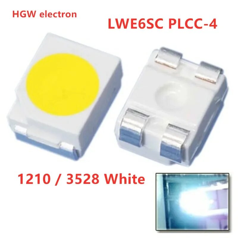 20 шт. светодиодов LW E6SC LWE6SC PLCC-4 белый 3528 4P для подсветки