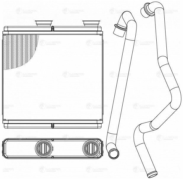 Luzar радиатор отопителя lrh0544