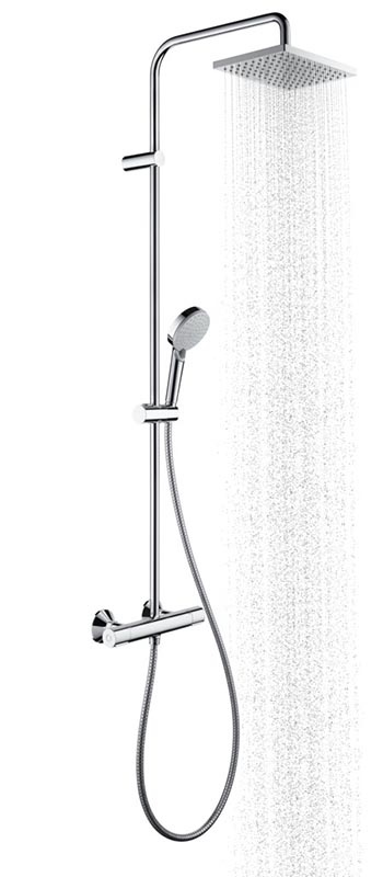 Душевая система с термостатом Hansgrohe Vernis Shape Showerpipe 230 26286000 хром